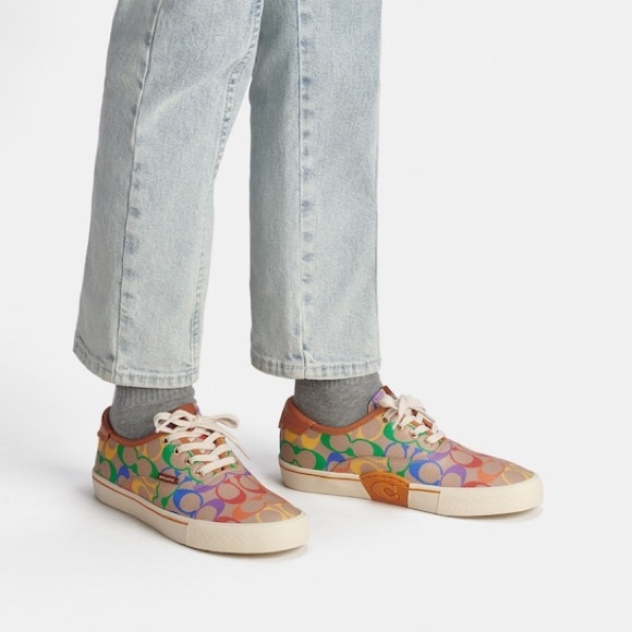 Coach | Shoes | Coach Citysole Skate Pride Collection Rainbow Signature ...